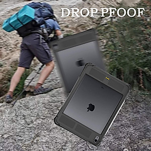 Shellbox Case for iPad Air 4th/5th Generation 2022-2020, Waterproof Dustproof Shockproof Case with 360° Full-Body Protection,Lanyard and Kickstand