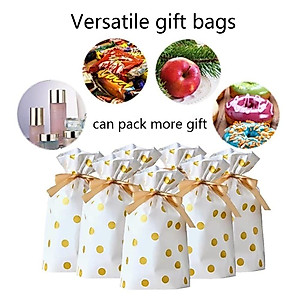 DKAOVH Plastic Drawstring Gift Bags, Candy Bags, Treat Bags, Cookie Bags, Party Favor Gift Wrapping(30 Pack)
