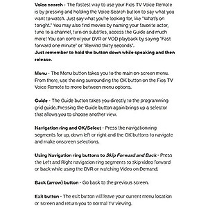 (2-Pack) Replacement for Verizon FiOS TV All in One Smart Voice Remote Control (Not Backward Compatible), Black