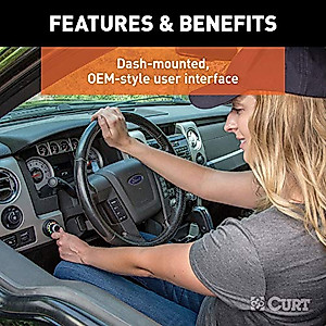 CURT 51170 Spectrum Original Equipment Style, Integrated Electric Trailer Brake Controller, Proportional