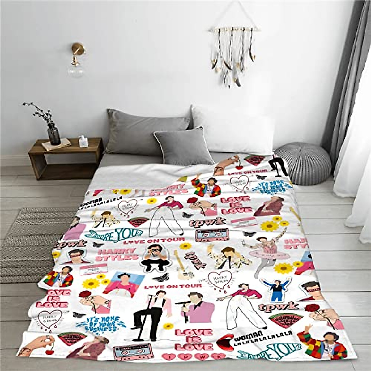 Funny Throw Blanket Ultra-Soft Flannel Blankets 60''x50'' for Sofa Bedding Living Room Gifts for Women Men Teens Adults -2