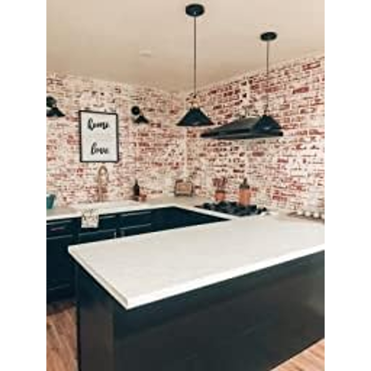 ANUOMY 1 Pack Battery Operated Pendant Light with Remote,indoor Black No Wiring Ceiling Hanging Lamp,Vintage Wireless Pendant Lighting Chandelier Fixture for Farmhouse Dining Room Kitchen Island