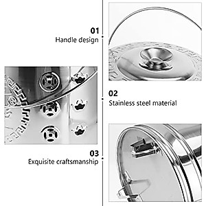 GANAZONO Galvanised Garden Incinerator Burning Fire Bin Prime Paper Burning Barrel Stainless Steel Incinerator Burn Barrel for Yard Home Garden (Furnace+ Tongs)