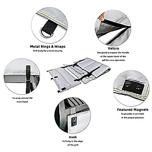 QuliMetal Grill Thermal Insulated Blanket for Traeger Pro 575, Traeger Pro 22 & Pro 20 Series, Lil' Tex Elite Grills, Traeger BAC344, Grill Blanket Save Heat in Winter Cooking, Replace BAC626 Blanket