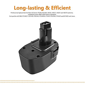 Upgraded 3.5Ah 2Pack 14.4V PS140 Battery for Black & Decker Firestorm PS140 14.4 Volt PS3600 FS1462F CRS144 Pod Style Power Tool Battery