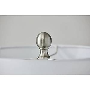 Adesso 1583-22 Glendale 3-Piece Floor Lamp Set, 59.5 in./25.5 in., 150W, Brushed Steel/White, 3 Antique Lamps