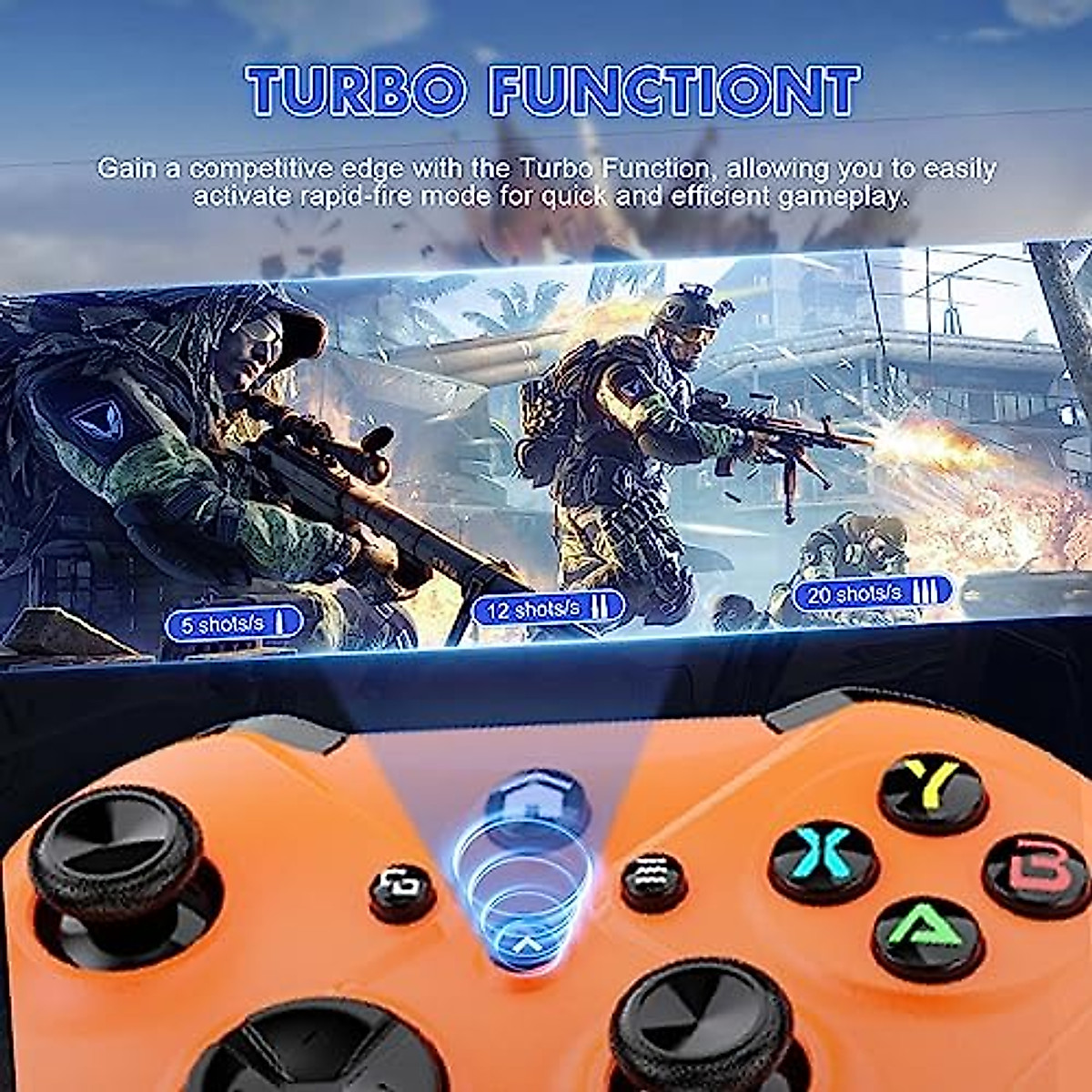 Gamrombo Wireless Controller Replacment for xbox controller, Compatible with Xbox one/Xbox One S/X/Xbox Series X/S/Android/iOS/PC Gamepad Remote with WiFi/Macro Function/Turbo/3.5mm Audio Jack
