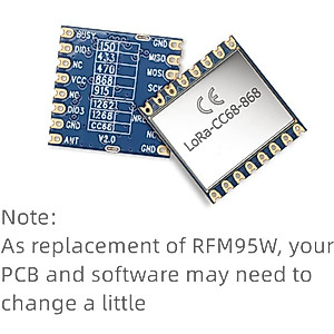 Lubeby Smart LoRa Module 16 * 16mm, Low Cost SPI Port LLCC68 Based LoRa Module 868MHZ LoRa-CC68 & LoRa-CC68-TCXO Compatible with RFM95W (LoRa-CC68-868 x 5 pcs)