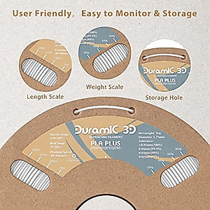 PLA Plus White and Marble Bundle, 3D Printer Filament Tough PLA Pro 8 Times Strength, Cardboard Spool 3D Printing Filament PLA + Dimensional Accuracy 99% +/- 0.03 mm