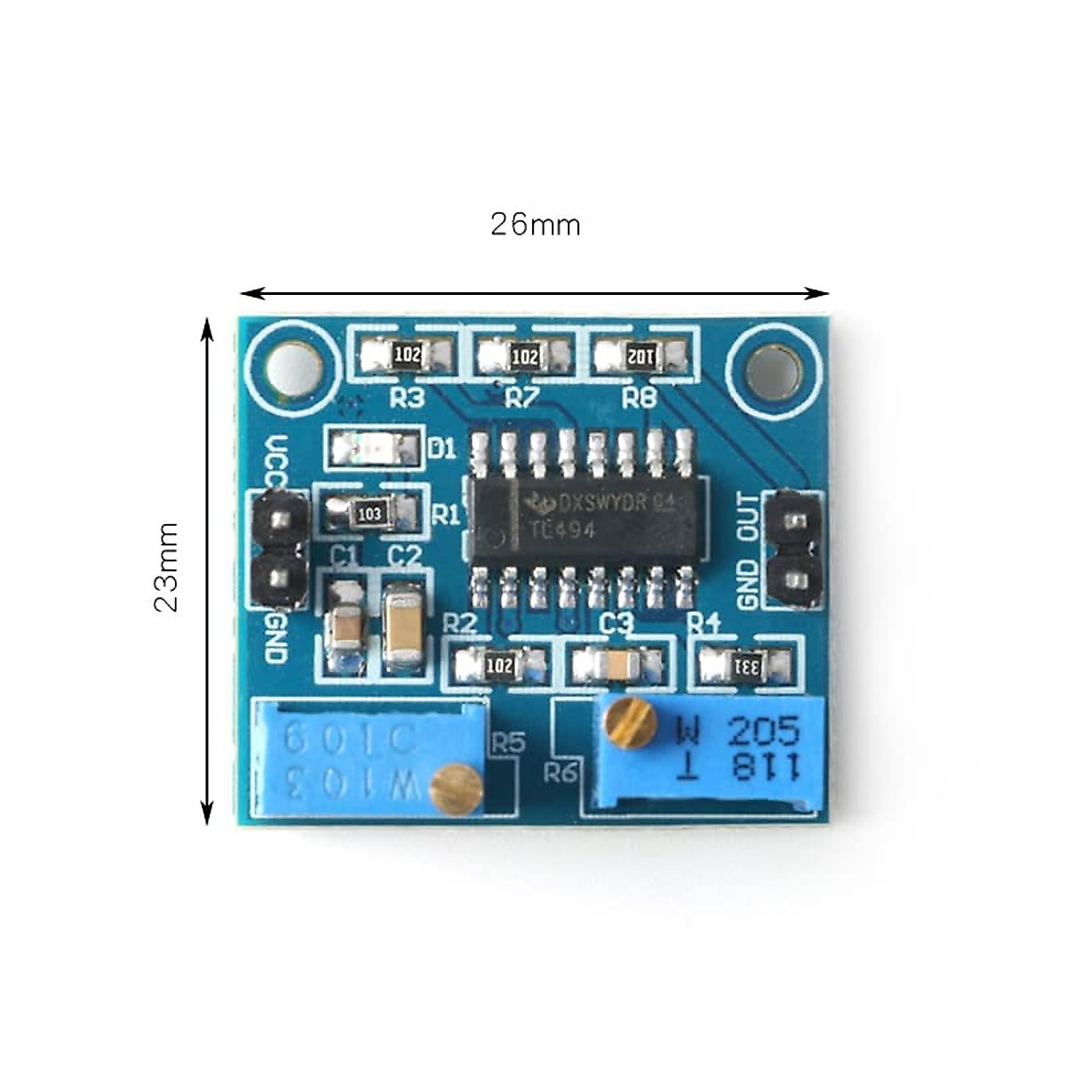 000 JESSINIE 5Pcs TL494 PWM Controller Module TL494 PWM Frequency 500Hz - 100KHz Duty Cycle Adjustable Module