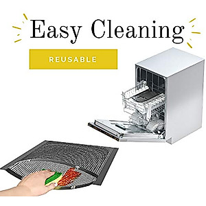 Skywin Mesh Grill Bags 11 x 9 inches - Non Stick Temperature Resistant PTFE Reusable Mesh Barbecue Pouches for Easy BBQ Grilling of Onions Peppers Vegetables Shrimp and More (4 Bags)