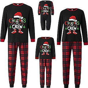 Lizxun Christma Pajama Family Christmas Pjs Matching Sets Christmas Pajamas for Family Cute Sleepwear for Women Men Teens Women Mom