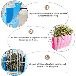 balacoo 2Pcs Bunny Hay Feeder Guinea Pig Hay Holder Less Wasted Hay Rack Manger Rabbit Food Dispenser for Small Pets Guinea Pig Rabbit Chinchilla