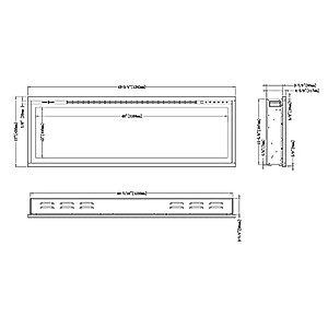 Modern Flames Spectrum Series Slimline Wall Mount/Built-In Electric Fireplace (SPS-50B), 50-Inch