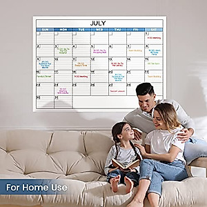 Large Dry Erase Calendar - Dry Erase Calendar for Wall, Undated Monthly Wall Calendar Laminated, 27.8"x 40", Blank Reusable Calendar Planner with Ample Daily Boxes, Notes for Home, Office, Classroom