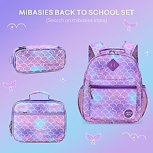 mibasies Toddler Backpack for Girls 2-4, Kindergarten Backpack for Girls, Mermaid Backpack for Preschool Daycare, Mini, Mermaid Tail