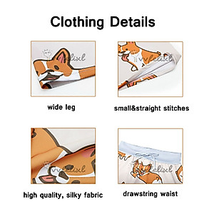 Women's Pajama Pants Little Corgi Sleepwear Lounge Pajama Bottoms Flesh-Colored M