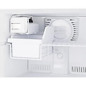 Summit Appliance FF1091WIM 24" Wide Top Mount Frost-Free Refrigerator-Freezer with Icemaker in White Finish, Adjustable Glass Shelves, Adjustable Freezer Thermostat, Interior LED Lighting