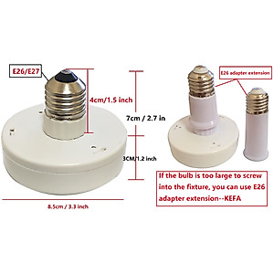 KEFA 2 Packs Battery Operated Light Bulbs No Electricity for Lamps,AA Battery Light Bulb with Remote Control,Battery Powered LED Puck Lights with E26 Screw in for No Hardwired Lighting Fixture