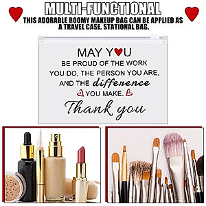 Sunnyray 60 Pcs CNA Week Gifts EVA Cosmetic Bag for Nurse Women Bulk Makeup Bags Cosmetic Toiletry Bags Pouch with Zipper Gifts for Girls Friend Wife(Be Proud of the Work You Do)