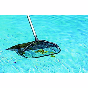 Poolmaster 21196 Heavy-Weight Deluxe Aluminum Swimming Pool Leaf Rake, Premier Collection, Black