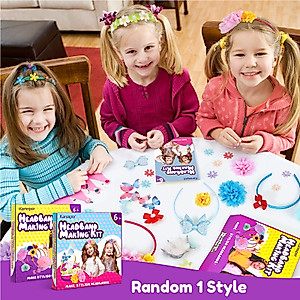 Karsspor 100 PCS Headband Making Kit for Girls, Make Your Own 20 Headbands + 5 Hairpins, Value Headband Kit for Girls, DIY Girls Hair Accessories, Arts and Crafts Gift for Ages 6+