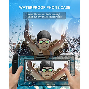 POOLWALD Swim Goggles Set 6 in 1, Anti-Fog Swimming Goggles with Nose Clips, Earplugs, Swim Caps and Waterproof Phone Bag, No Leaking Full Protection for Adult Men Women Youth