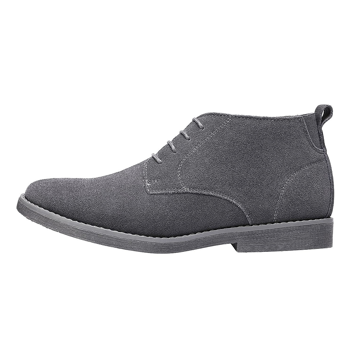 Bruno Marc Men's Chukka Grey Suede Leather Chukka Desert Oxford Ankle Boots Size 7.5 M US