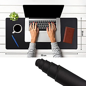 Large Gaming Mouse Pad (900x400x0.3MM), BviFioX Extended Large Mouse Pad with Premium Textured Cloth, Non-Slip Rubber Base (Black-6030)