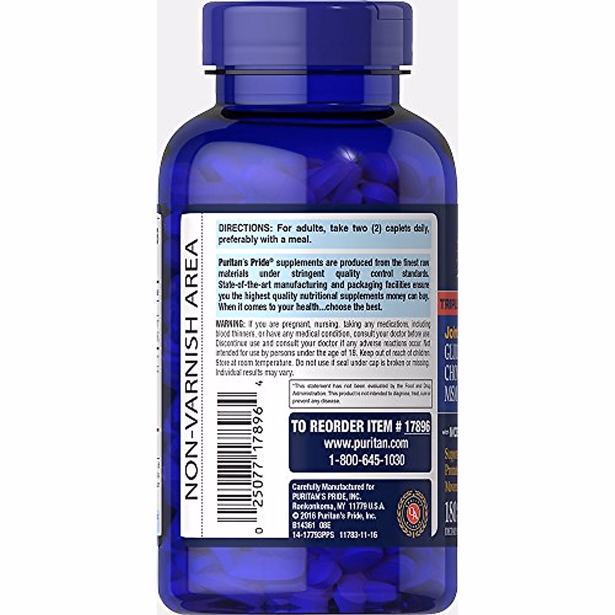 Puritan's Pride Glucosamine, Chondroitin & MSM-2 Per Day Formula