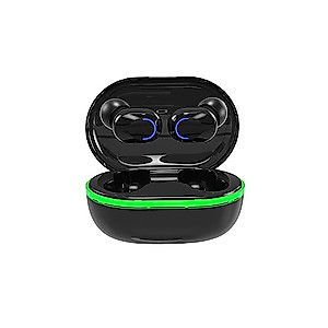 Qiopertar Wireless Earbuds Bluetooth 5.3 in Ear Light-Weight Headphones Built-in Microphone IPX4 Waterproof Immersive Premium Sound Headset with Charging Case Black