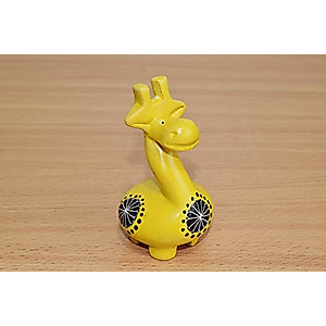 Handmade From Africa - Soapstone Giraffe - Handmade in Kenya - Figurine Sculpture - 4 Inches Height, Pineapple Yellow, SS10
