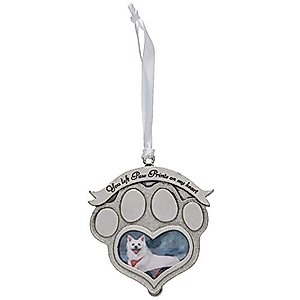 Cathedral Art (Abbey & CA Gift Paw Prints Pet Memorial Photo Ornament, Multi