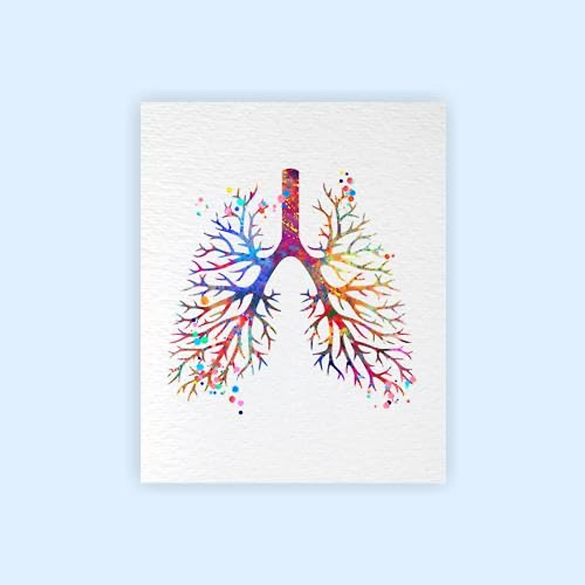 Dignovel Studios 8X10 Unframed Lung Anatomy Human Body Watercolor Art Print Poster Medical Science Housewarming Wall Art Giclee Office Home Decor DN541