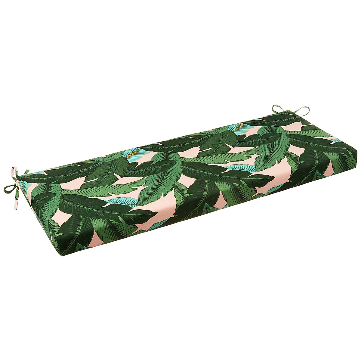 Pillow Perfect Outdoor/Indoor Swaying Palms Capri Bench/Swing Cushion, 1 Count (Pack of 1), Green