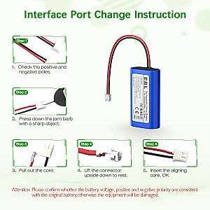 EBL 7.4V 2200mAh Li-ion Rechargeable Batteries Replacement Batteries for Electronics, Toys, Lighting, Equipment