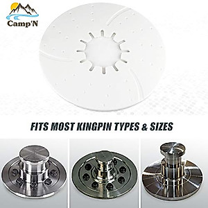 Camp'N Fifth Wheel Hitch Lube Plate - 10" Ultra Low Friction Lube Disc (White)