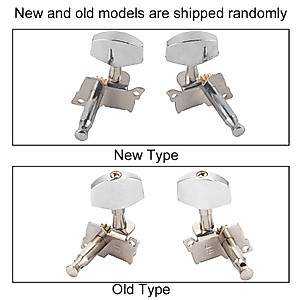 Alomejor Ukulele Tuning Peg 2L + 2R Ukulele Tuning Peg Machine Head with Mouting Screws for Classical Ukulele