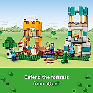 LEGO Minecraft The Crafting Box 4.0 21249 Building Toy Set, Custom-Build Playset Featuring Classic Bricks, Figures and Game Accessories, Model Guides Spark Creativity for 8 Year Old Kids
