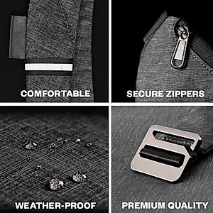 KYAOBEY Wander Plus Anti Theft Bag, Wander Bag, North Carry Slim Sling Bag,Anti Theft Slim Sling Bag for Women & Men (Black)