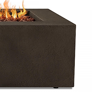 Lakeview Villa Flora 36-Inch Square Natural Gas Fire Pit Table - Kodiak Brown - SC-9720NG-KB