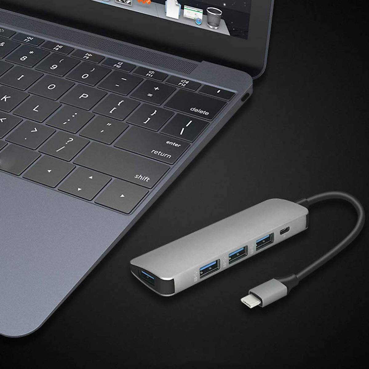 Milisten 1pc Splitter USB a hub Computer USB hub Portable Data hub Multifunction HUB Adapter USB hubs Laptop Adapter USB C Hub Adapter multiport USB hub Camera Divider Aluminum Alloy