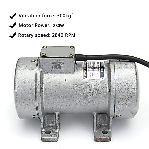 MYOYAY Concrete Vibrator Motor 280W Electric Concrete Vibrating Shaker Table Vibrator Motor Heavy Duty Machine 110V 60HZ 2840RPM 300KGF