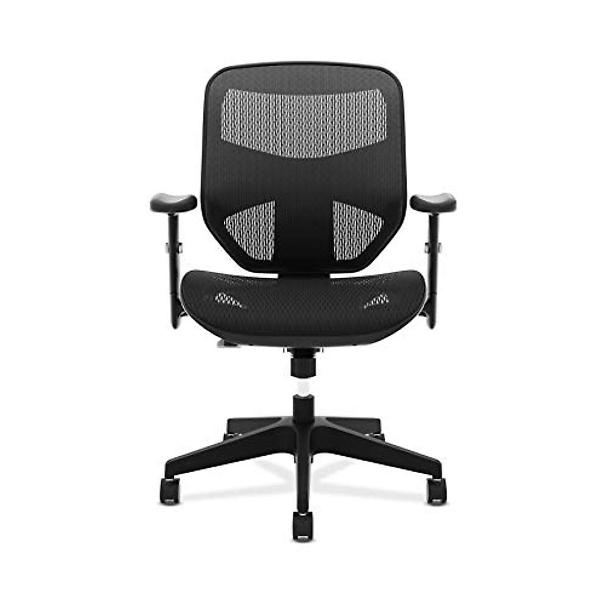 HON Prominent High Task Mesh Back and Seat Office Chair for Computer Desk, Black (HVL534), Swivel-Tilt