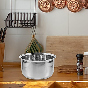 Hemoton Stainless Steel Cookware Household Rice Cooker Inner Pot Professional Rice Cooker Pot Electric Cooker Accessory Rice Cooker Stainless Steel Inner Pot