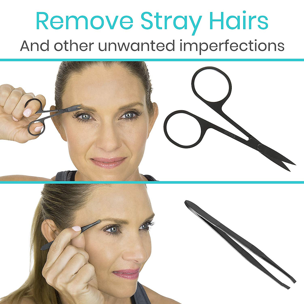 Vive Nail Clipper Set (15 Piece) - Manicure Repair Tools for Grooming, Pedicures, Toe Care, Women, Men, Girls - with Fingernail File, Clipper, Cuticle Trimmer, Tweezers, Ear Pick - for Travel, Home