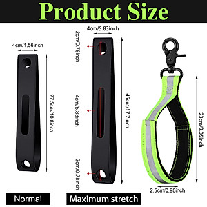 Amylove 4 Pieces Firefighter Glove Strap Firefighter Fire Helmet Band Glove Safety Strap with Green Reflective Trim Rubber Helmet Strap Firefighter Tools Fire Gear Accessories