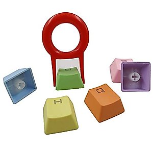 37 Keys PBT Keycaps Double-Shot Backlit Keycaps Set for Gaming Mechanical Keyboard Keycaps Rainbow Gradient