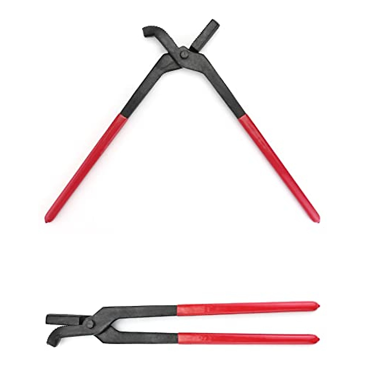 QWORK Horseshoe Pliers, 14" Horseshoe Nails Clincher, Hoof Nail Clincher Care Farrier Tool, Steel, Hoof Nippers, for Trimming Horse Hooves, 1 Pack