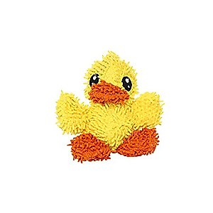 MIGHTY- Microfiber Ball Junior Duck – Made with Squeaker Balls and Minimal Stuffing. Strong & Tough. Interactive Play Dog Toy. Machine Washable & Floats